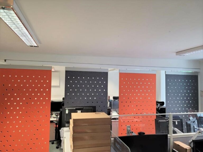 PanelHush PET Sliding Panels to separate a working office space ...